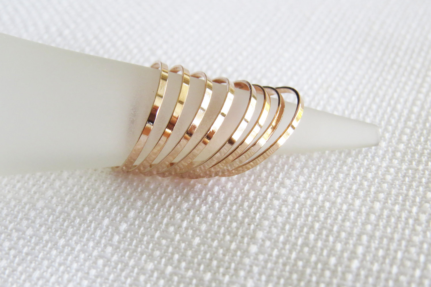 Gold Ring - 8 Above The Knuckle Rings, Rose Gold Stacking Ring, Knuckle ...