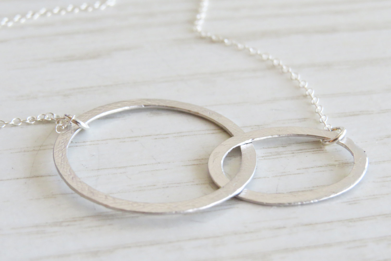Silver Circle Necklace, Eternity Silver Necklace, Simple Silver Jewelry ...