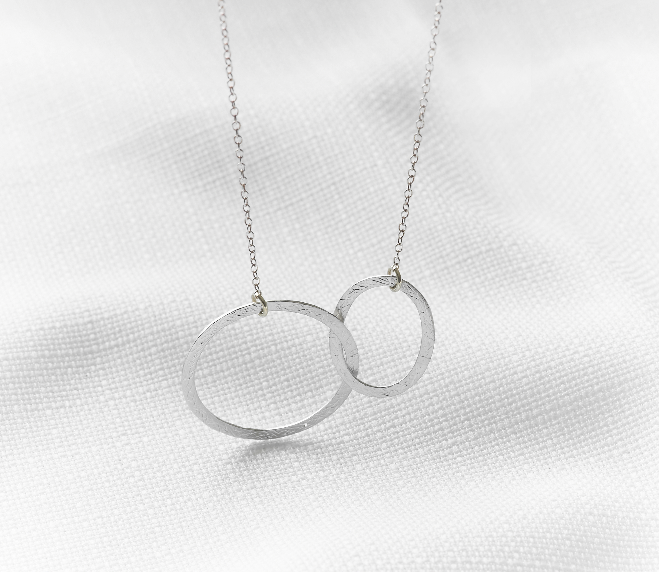 Silver Circle Necklace, Eternity Silver Necklace, Simple Silver Jewelry ...